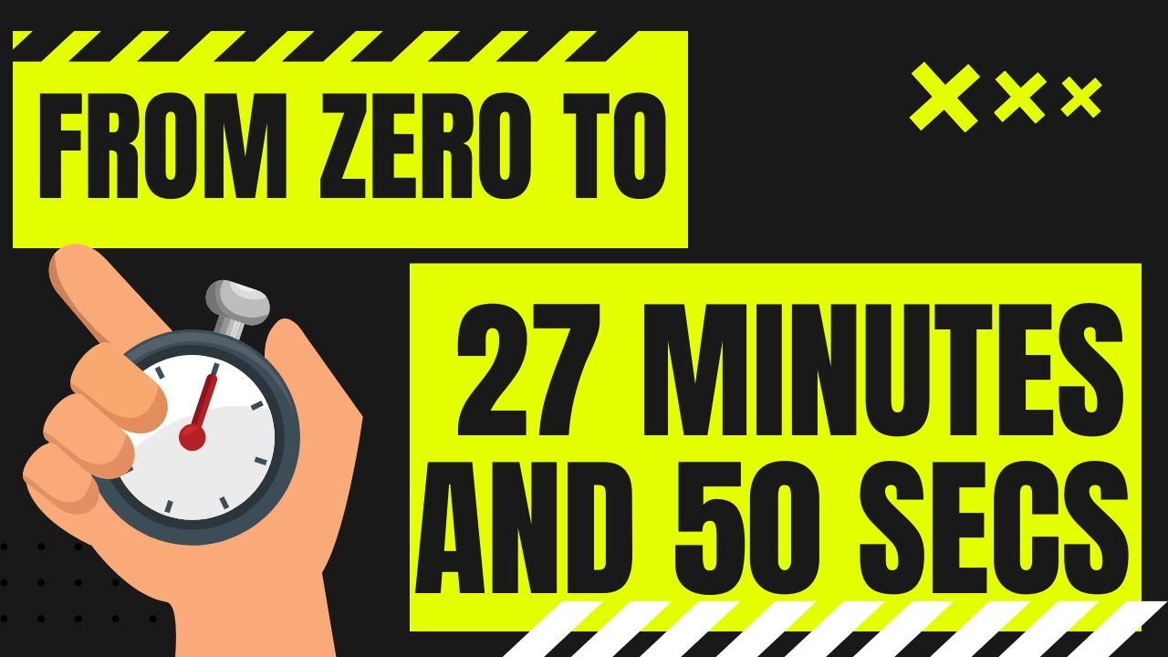 TIMER ! from 0 to 27 mins and 50 secs in minutes and seconds / 27' 50 ...