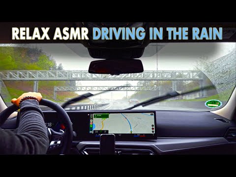 🇨🇭Relax ASMR Driving in Heavy Rain in Switzerland - BMW 3 HDR