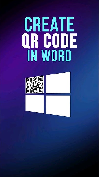 CREATE and SHOW a QR Code in Microsoft Word - YouTube