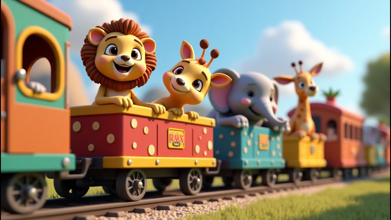 Go Go My Train Cho Cho Cho | Fun with Baby Animals | Nursery Rhyme for ...