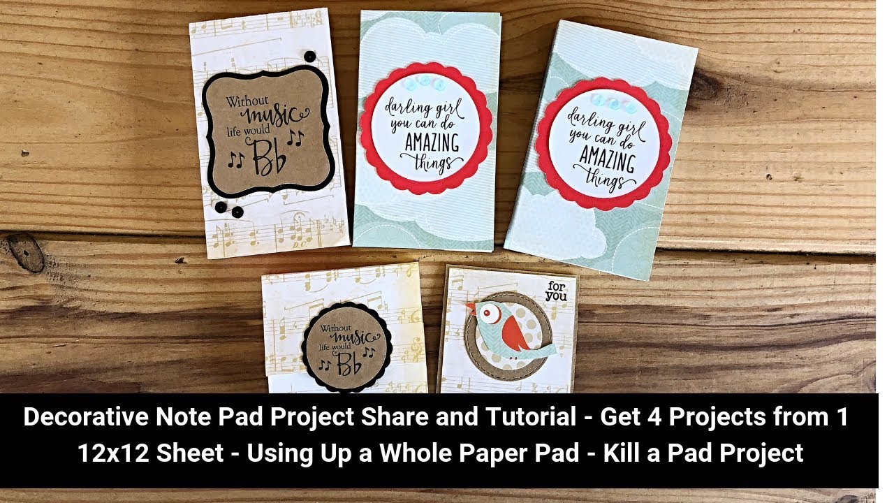 Note Pad Holder Tutorial and Project Share - 4 Projects from 1 12x12 ...
