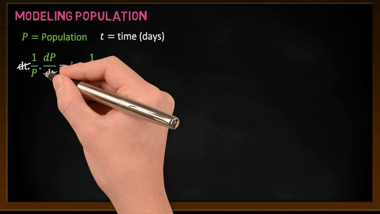 Modeling population with simple differential equation - YouTube