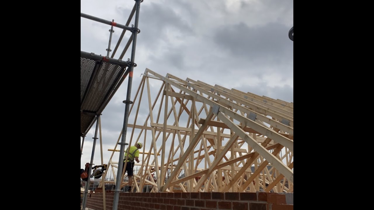 Roofing Carpentry - Preparing Gable Ends Ready For Bricklayers! - YouTube