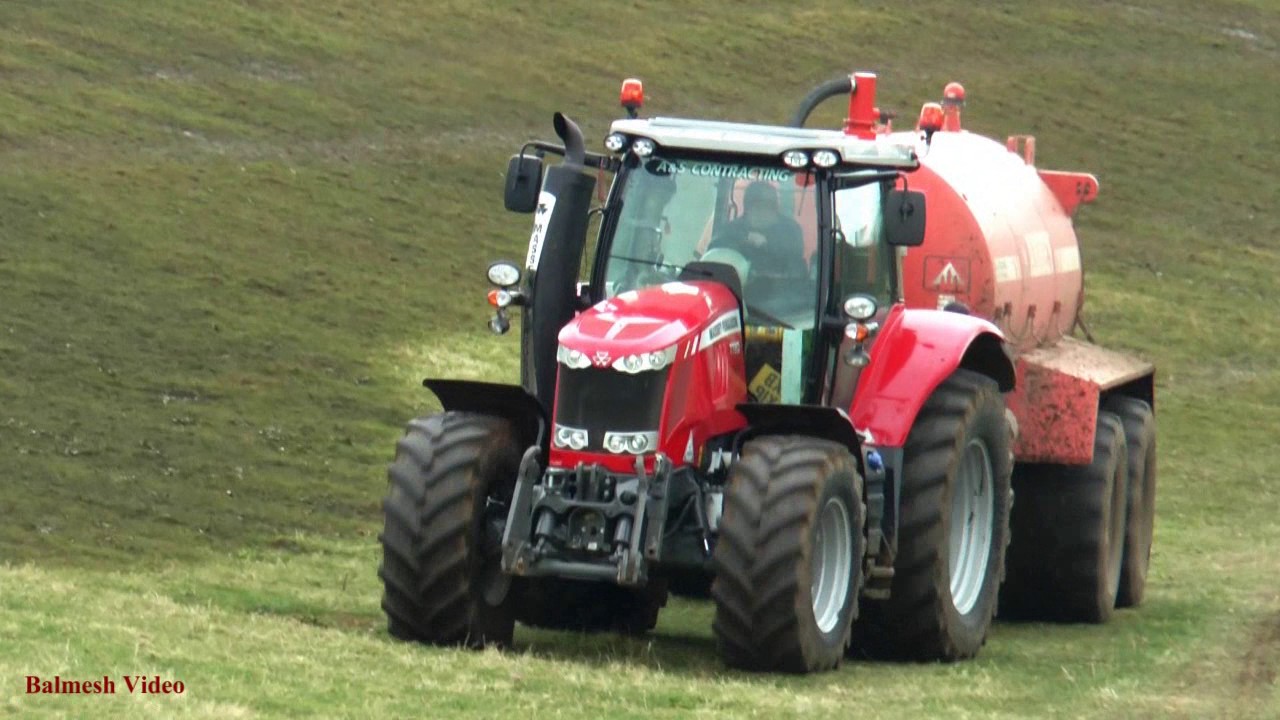 Massey Ferguson 7720 Tanking the Slopes - YouTube