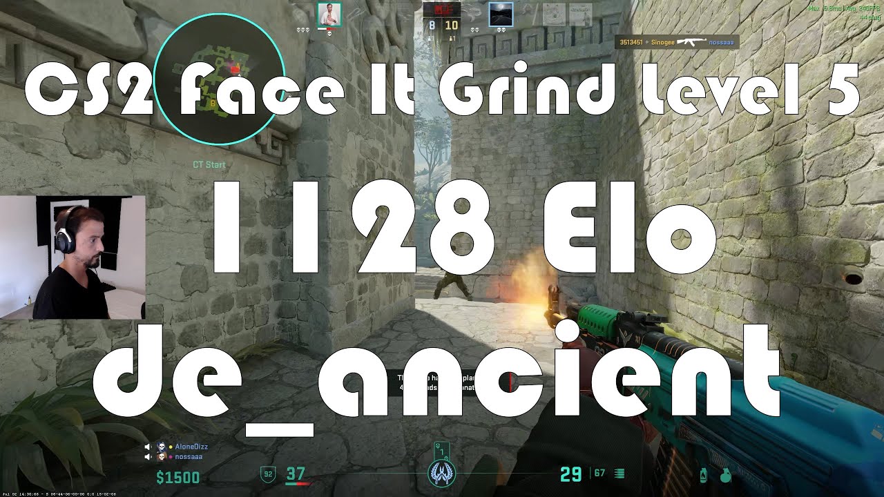 CS2 Face-It Grind - Face-It Level 5 - 1128 Elo - de_ancient - YouTube