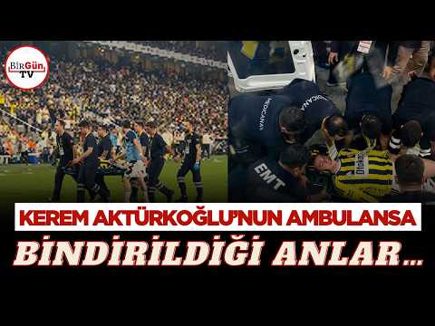 Kerem Aktürkoğlu sahadan sedyeyle çıkarıldı: İşte ambulansa bindirildiği anlar...