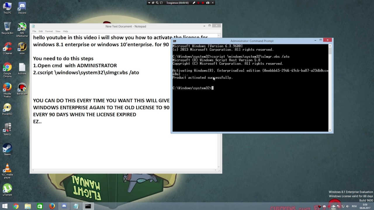How to activate windows 8.1 ENTERPRISE - YouTube