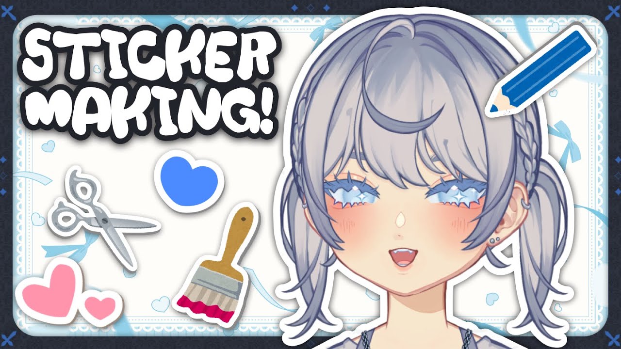 🔴 making stickers for the subathon winners!【handcam】 - YouTube