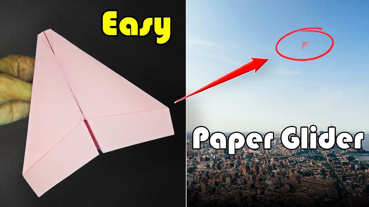 How to Fold Paper Airplane Glider - Origami Paper Plane That Flies Far ...