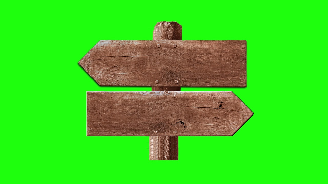 GREEN SCREEN FOOTAGE Direction Sign Board 100% FREE to USE - FREE STOCK ...