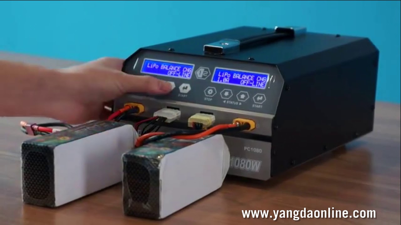 SkyRC PC1080 Dual Channel Battery Charger Setup - YouTube