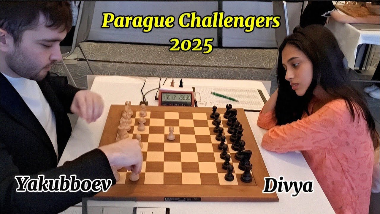Nodirbek Yakubboev vs Divya Deshmukh | Parague Challengers 2025 | Round ...