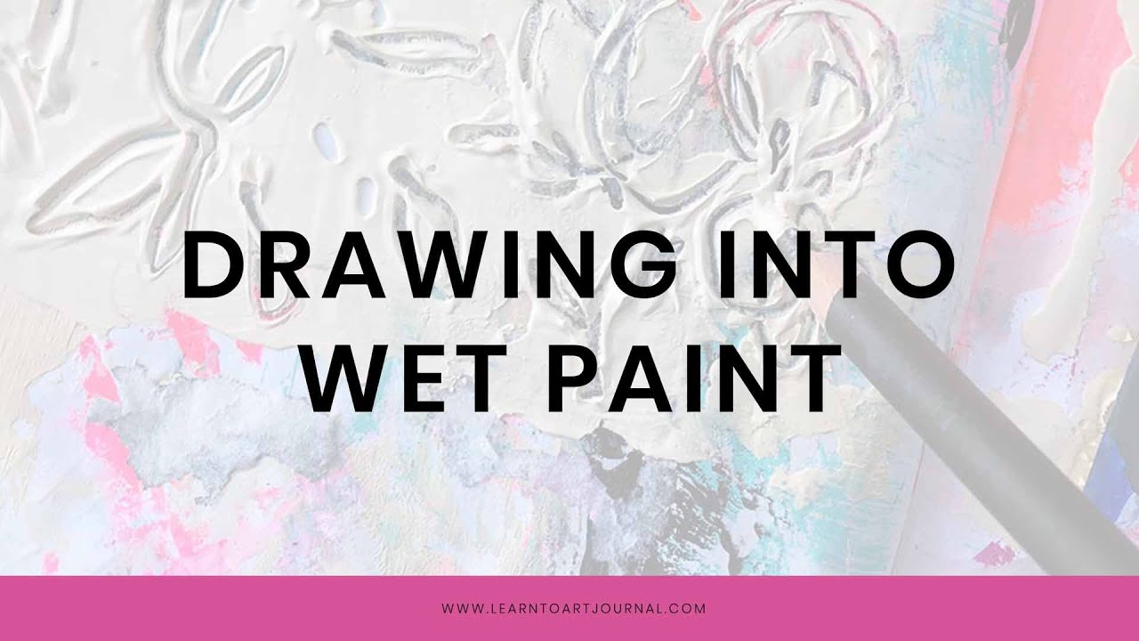 Level up your art by drawing into wet paint - YouTube