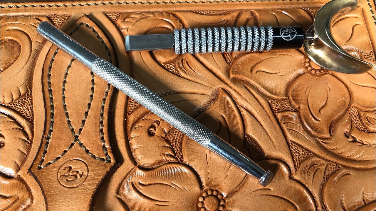 Which line to fade in a floral tooling pattern - YouTube