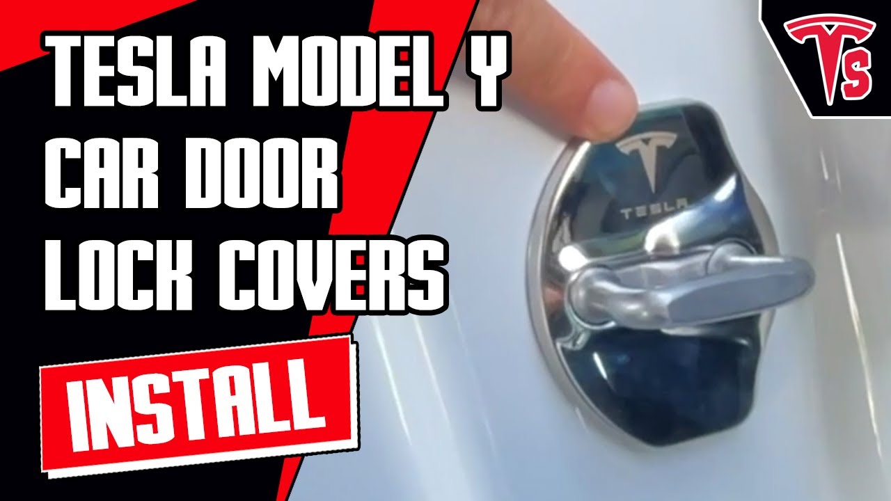 TESLA CAR DOOR LOCK COVERS - A sweet little cheap upgrade - YouTube