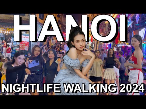 HANOI Hot Nights Walking Street - Sunday Nightlife VIETNAM 🇻🇳 the City Walking Tour HDR