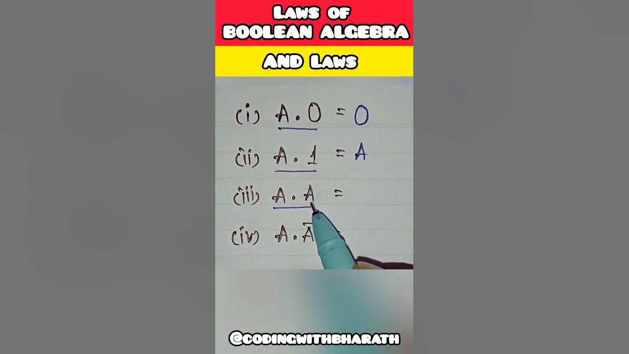 AND Laws | Boolean Algebra | #shorts - YouTube