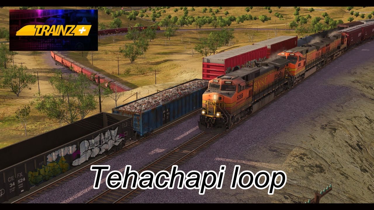 Trainz:22 Tehachapi Loop BNSF meets UP - YouTube