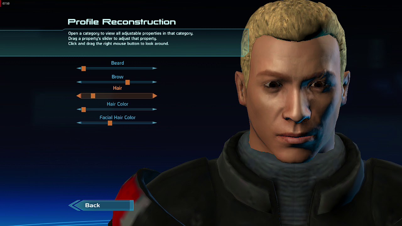Mass Effect Part 1: Character Customization Male - YouTube