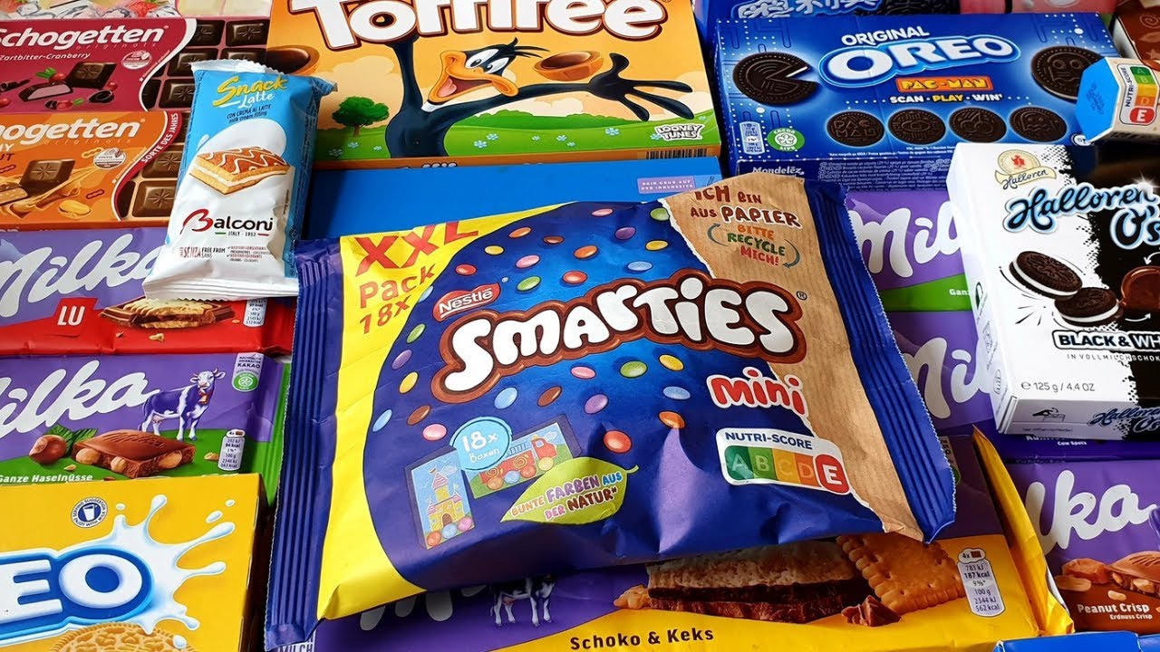 Mini Smarties Chocolate Unwrapping - YouTube