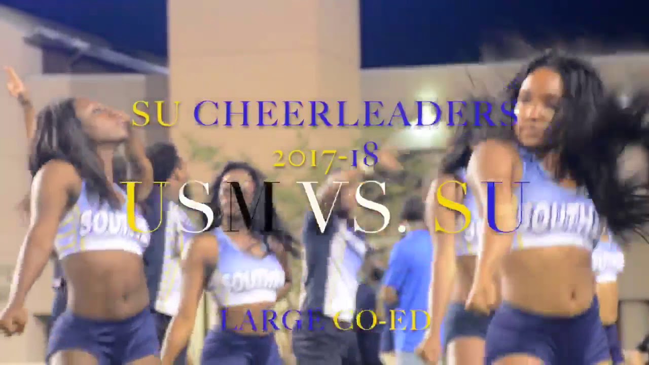 SU Cheerleaders vs. USM - YouTube