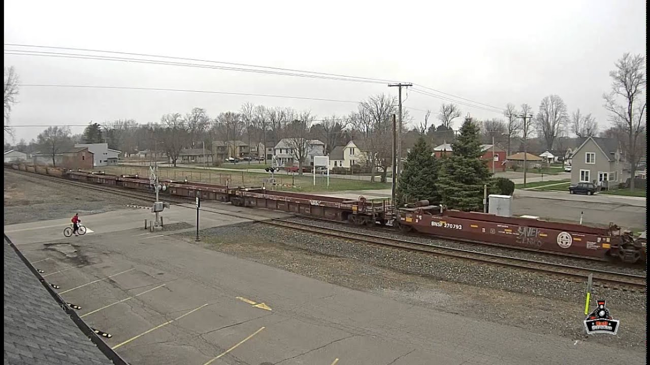 NS 8774 Leads a single stack train through Chesterton IN! - YouTube
