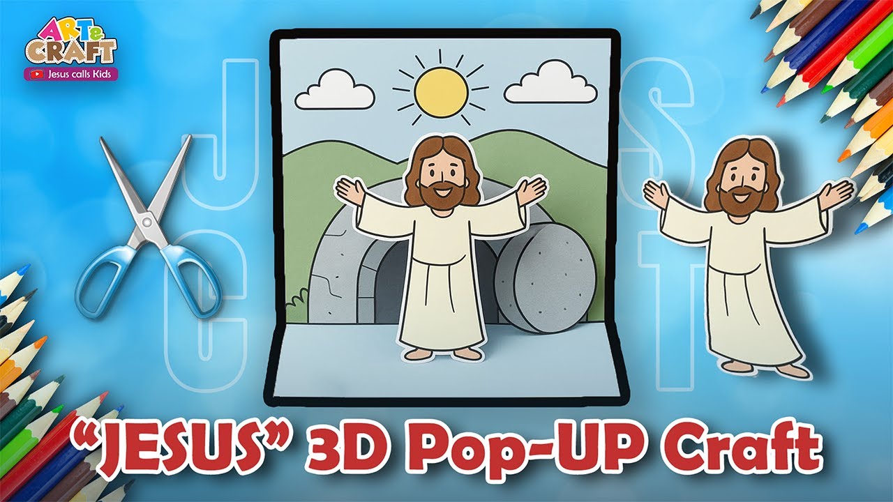 How to Make a Simple and Easy 3D Jesus Paper Craft | Art & Craft ...