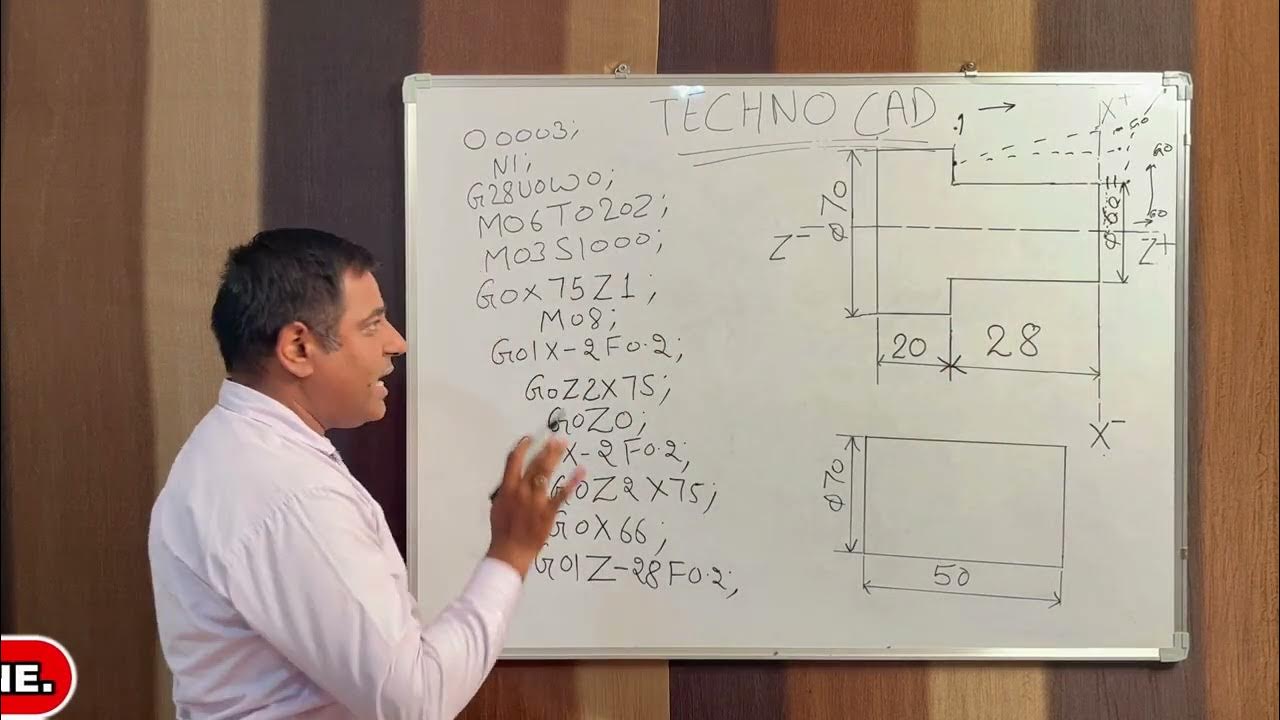 Facing & Turning Program on CNC #45, CNC Machine पर Facing & Turning एक ...