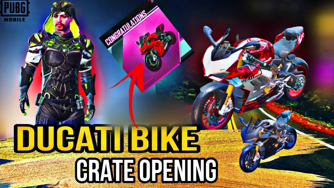 DUCATI BIKE CRATE OPENING IN PUBG MOBILE - YouTube