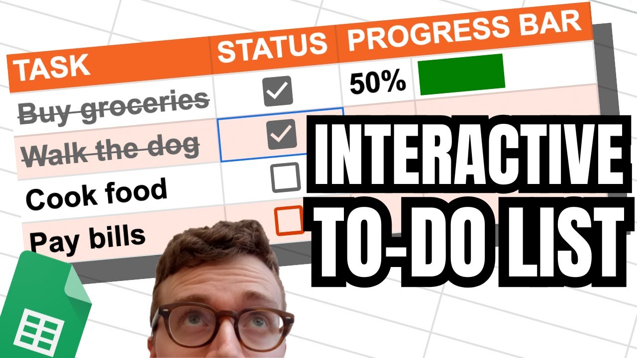 INTERACTIVE TO-DO LIST (Google Sheets Tutorial) - YouTube
