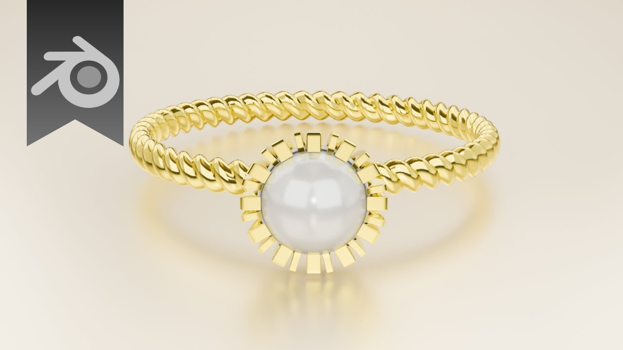 Blender Jewelry Tutorial | Create a Pearl Ring (Step by Step) - YouTube