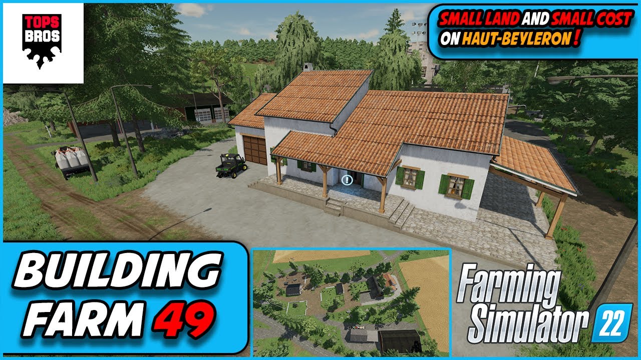 FS22 Farm Build | Beautiful farm in a small land area and Small cost On ...