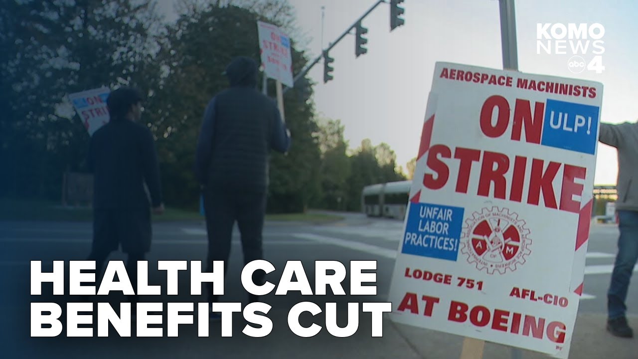 Employee health care benefits end for striking Boeing machinists - YouTube