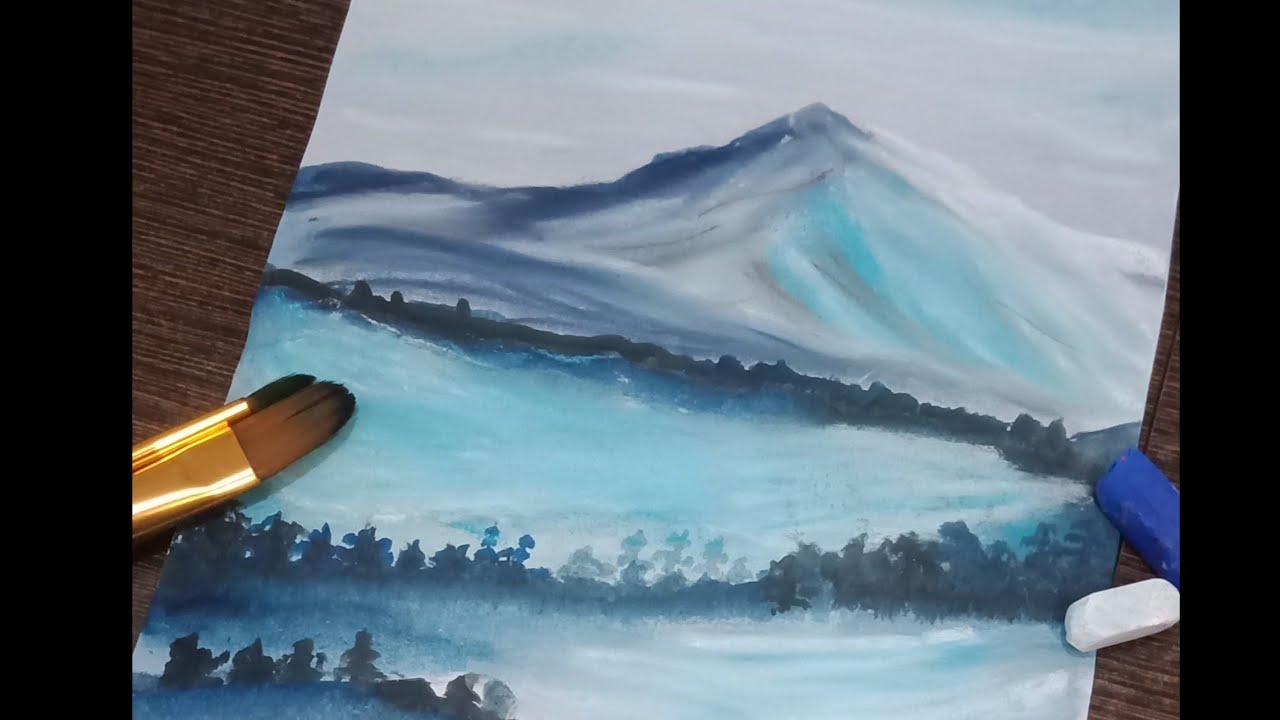 HOW TO MAKE HILLY MOUNTAINS FROM SOFT PASTELS - YouTube