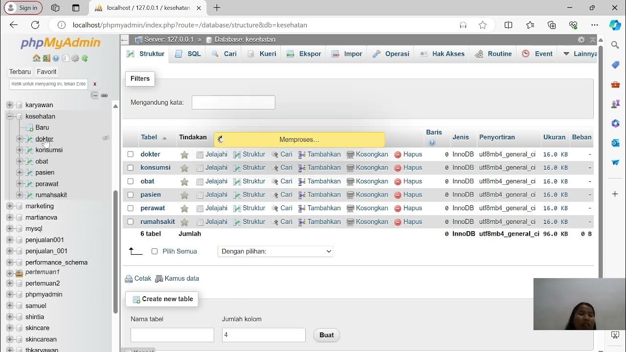 Membuat Database Dan Tabel Pada Localhost - YouTube