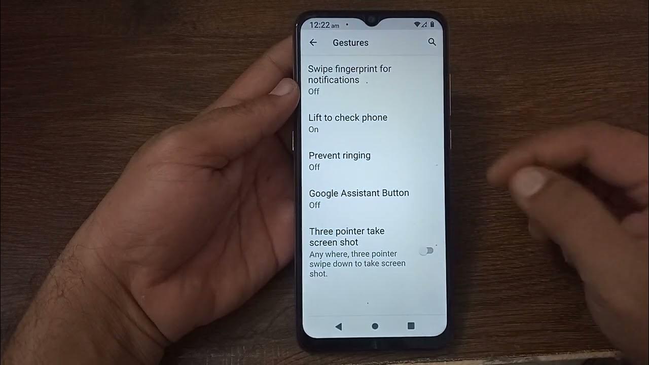 Three pointer take screenshot setting Lava bleach 5G, how to disable Three pointer take ...