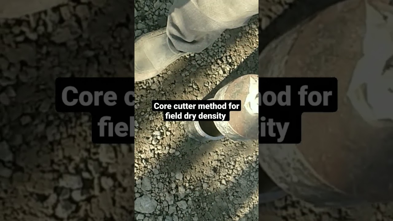 Core cutting method for dry density test. #compaction #dry density # ...