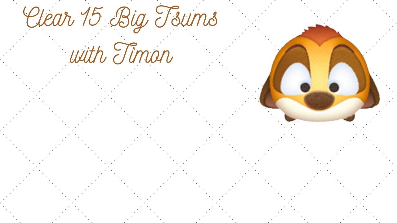 Disney Tsum Tsum - Poster Puzzle Monsters - Clear 15 Big Tsums - Timon ...