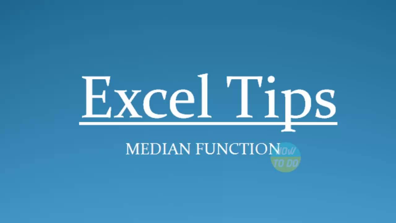 How To Use MEDIAN Function In Excel YouTube How To Use MEDIAN Function In Excel YouTube