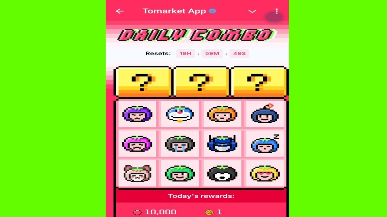 Tomarket Daily Combo Cards 18 October | Your's Missing A Step, Look At ...