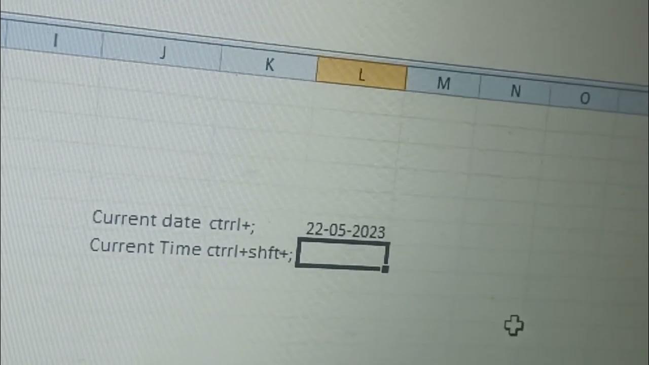 How to know current time & date in Excell. - YouTube