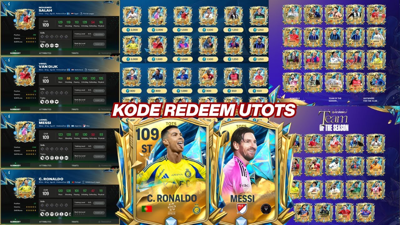 KODE REDEEM SPESIAL UTOTS! BAHAS SHARD DAN STATISTIK PEMAIN UTOTS 25 FC ...