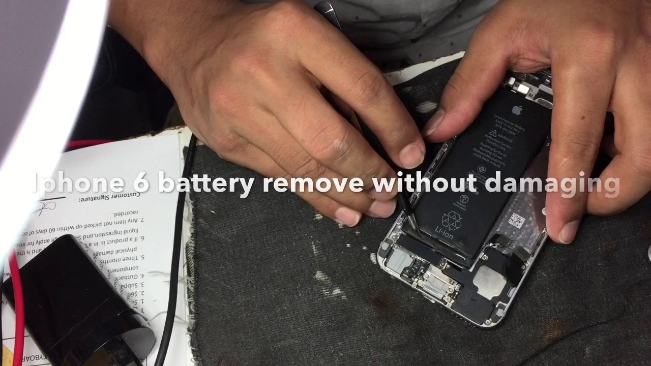 Iphone 6 battery removing easy and safe trick (professional way) - YouTube