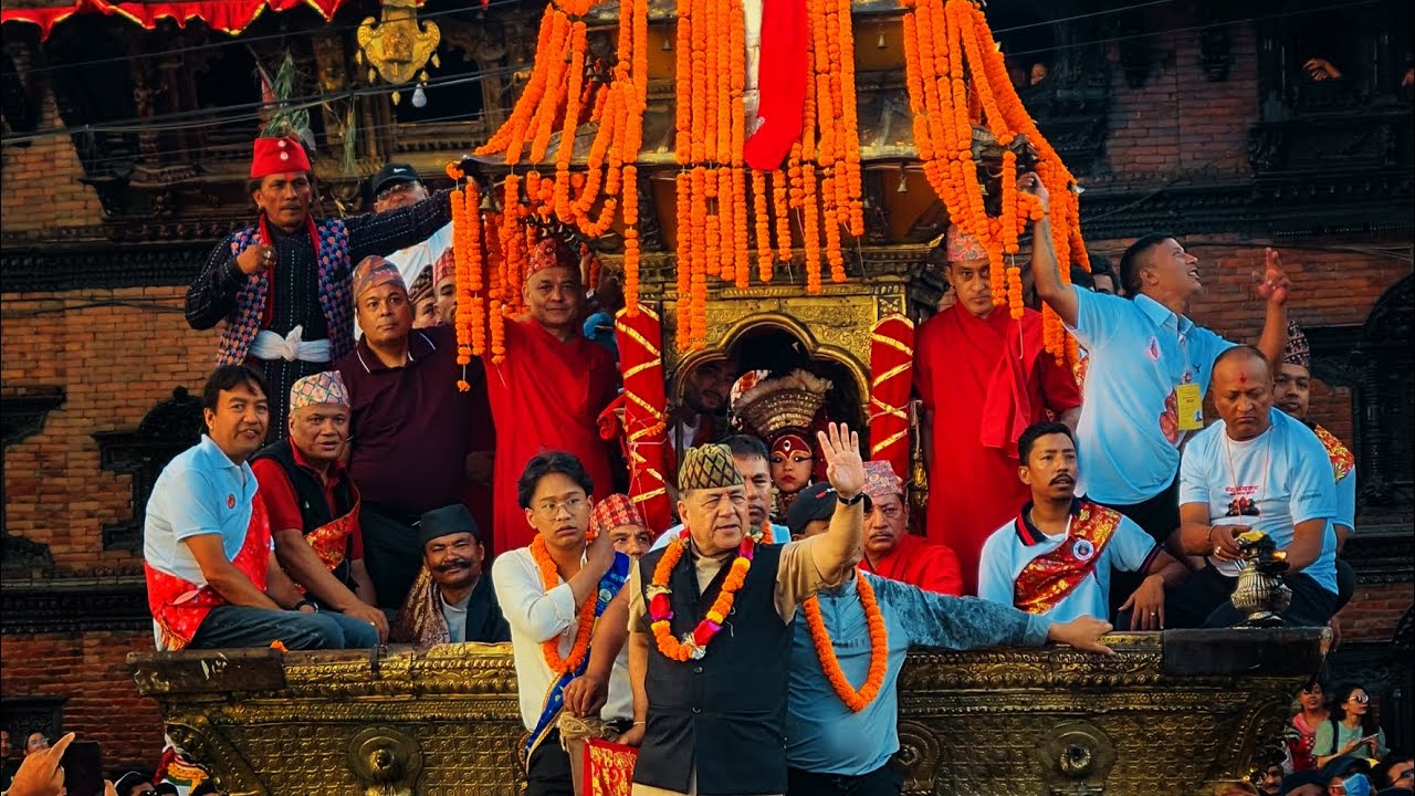 2nd day of Kumari Rath Yatra 2081 | Yenya Punhi #lakhey #indrajatra # ...