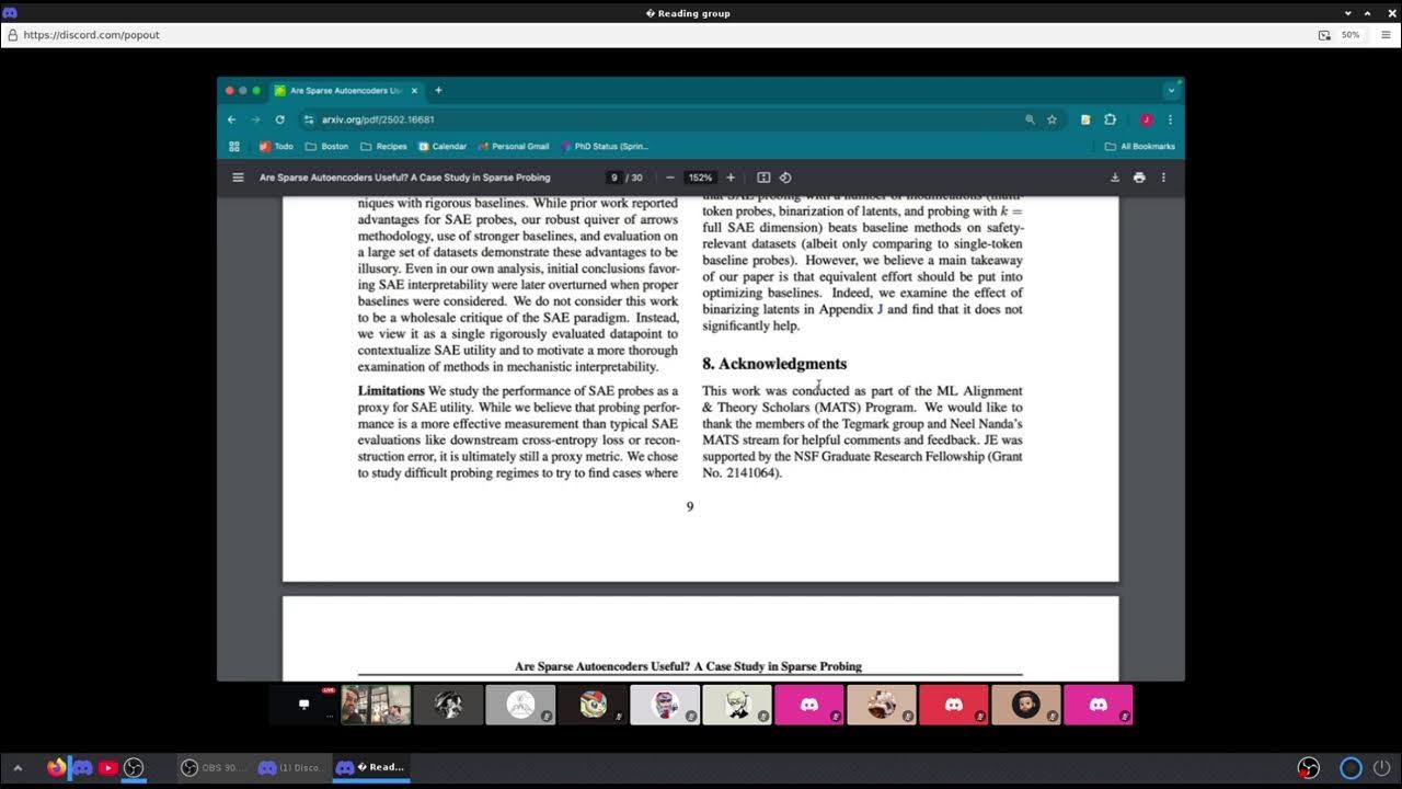 Mech Interp Reading Group - Are Sparse Autoencoders Useful? A Case Study in Sparse Probing - YouTube