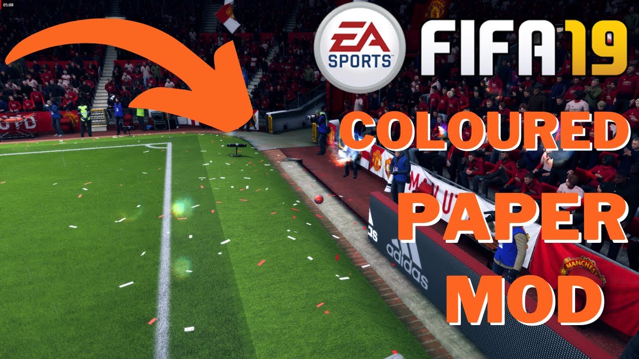 FIFA 19 COLOURED PAPER MOD ON PITCH - YouTube