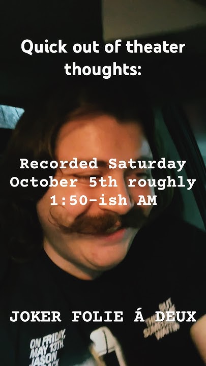 Out of Theater thoughts: Joker Folie Á Deux #joker #jokerfolieàdeux # ...