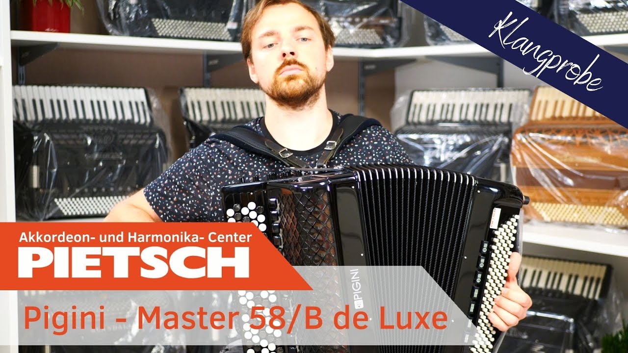 Akkordeon - Pigini Master 58/B de Luxe - B-Griff - Klangprobe - YouTube