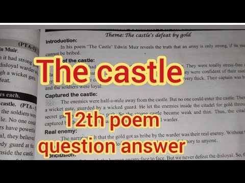 the castle poem 12th english / 12th castle poem question answer / way ...