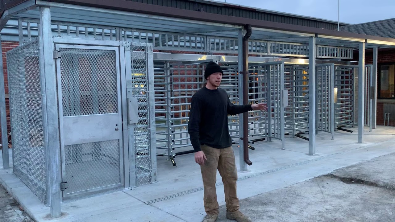 Turnstile, gate, and Canopy installation in Buffalo NY - YouTube